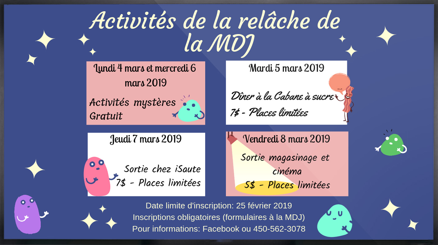 MDJ activités de la relache 2019 - TVC d’Argenteuil