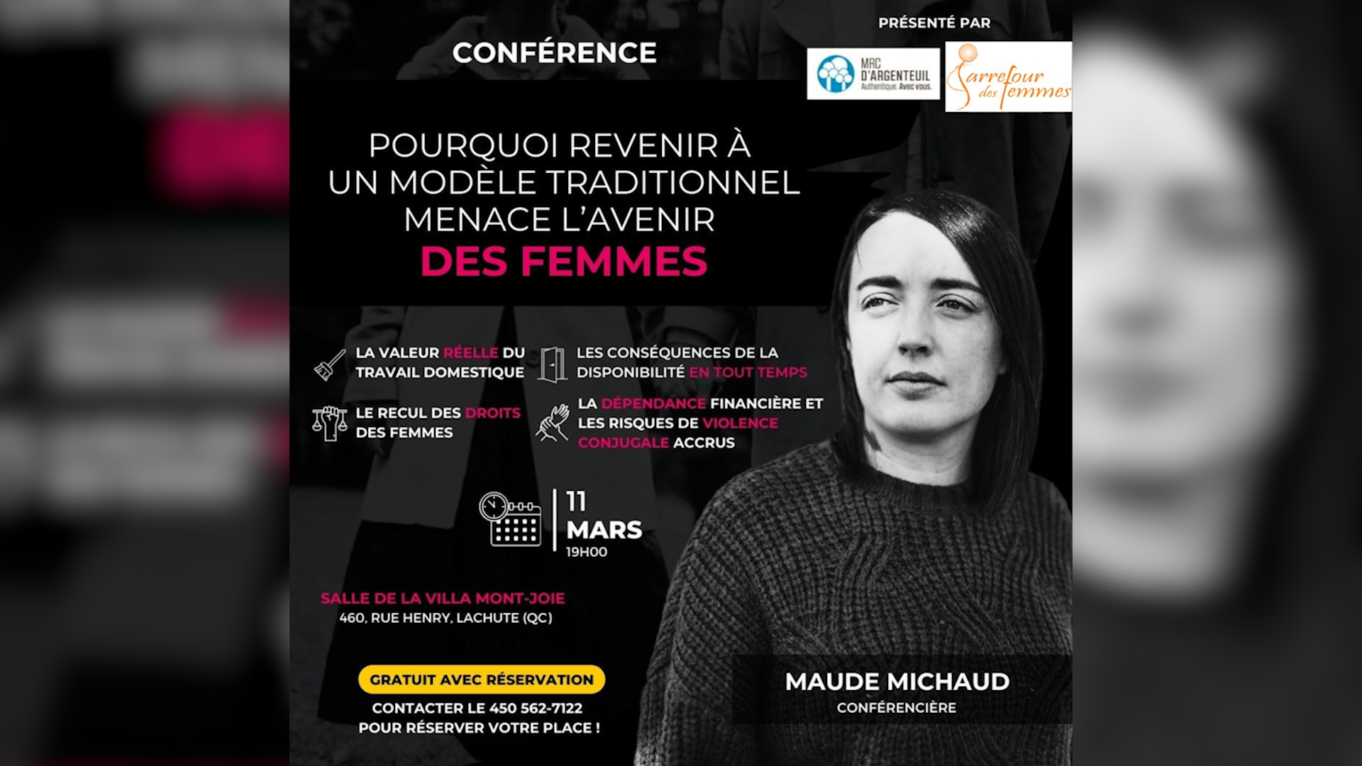 Reportage : Une conférence de Maude Michaud à Lachute grâce au CFGL et ...